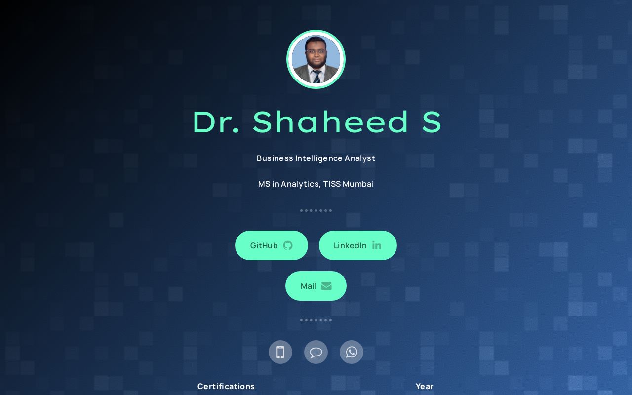 Dr Shaheed Portfolio